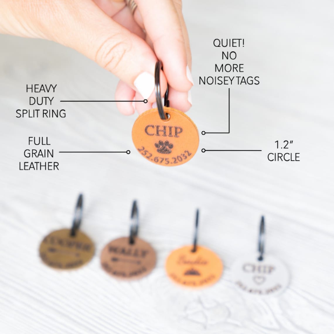 Quiet Dog Tag Leather Dog Tag Personalized Leather Dog Tag - Etsy