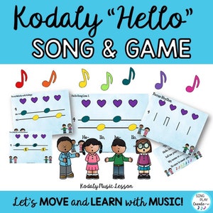 Music Class Kodaly Lesson: hello Song and Game, Elementary Music Lesson ...