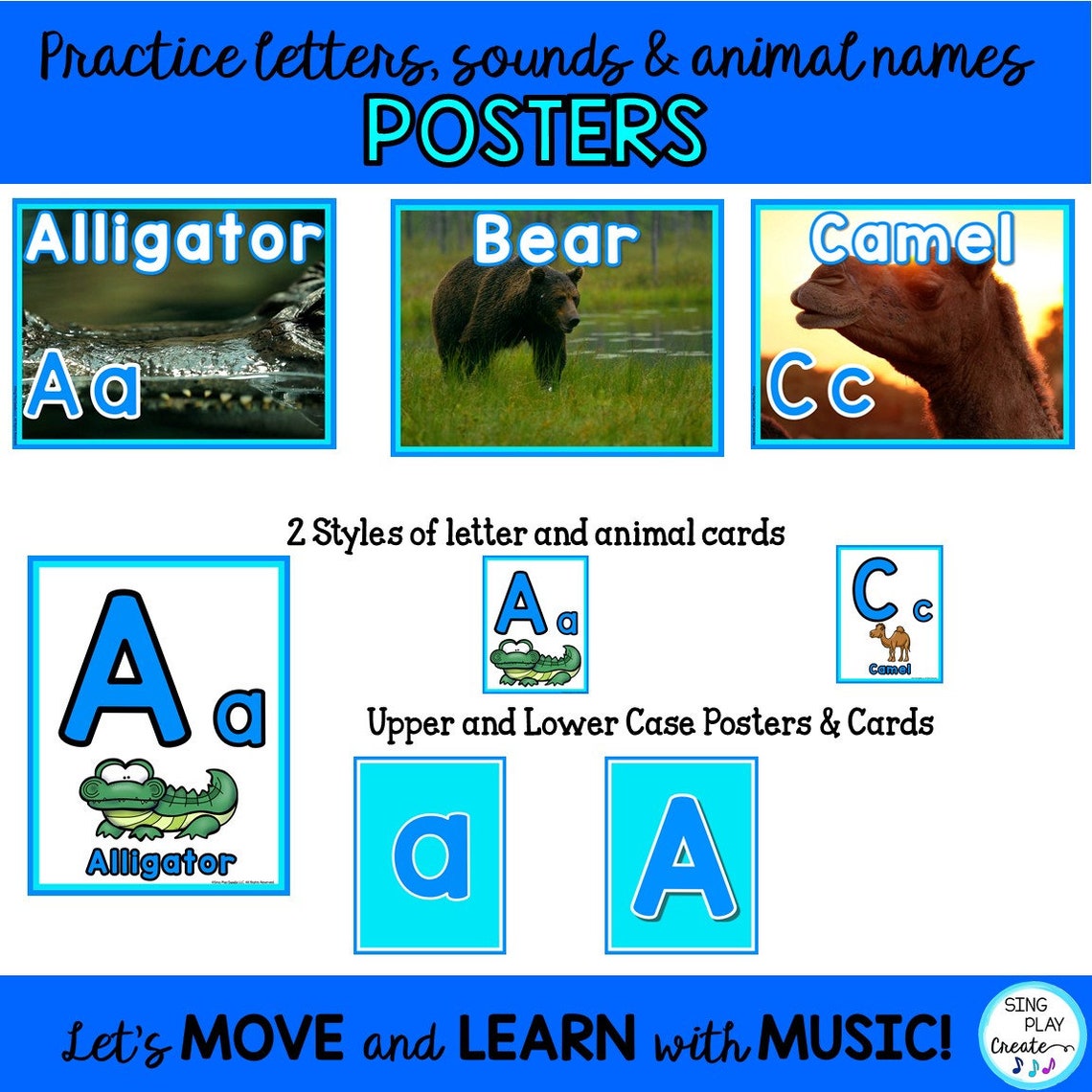 Animal ABC Alphabet Letters Phonics Games & Activities to - Etsy