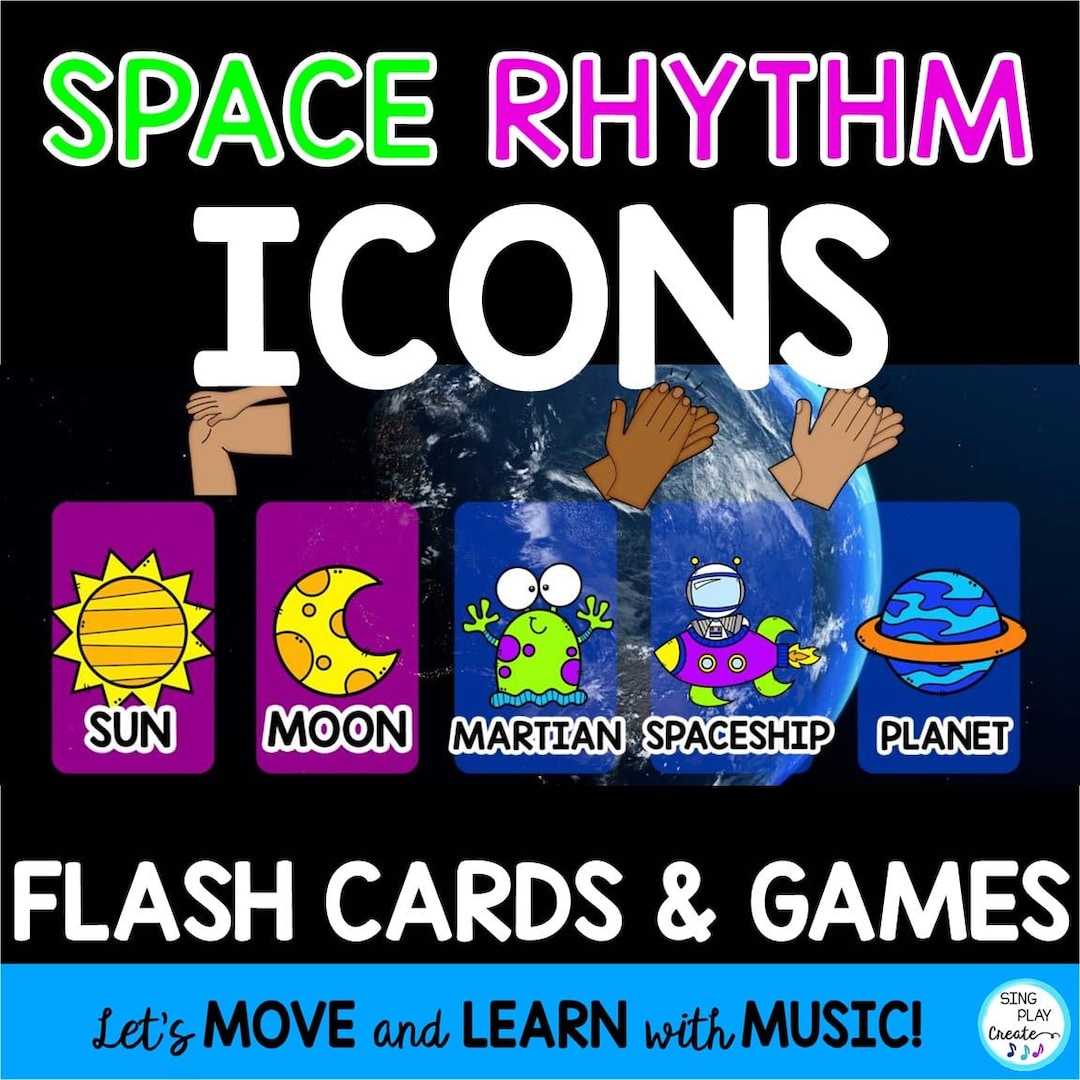 Rhythm Flash Cards, Posters, Games, Activities: icons 1 & 2 Sounds ...