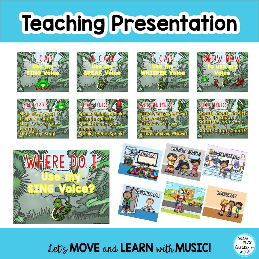 Four Voices, Vocal Timbre Music Lesson and Games With Song, Posters and ...