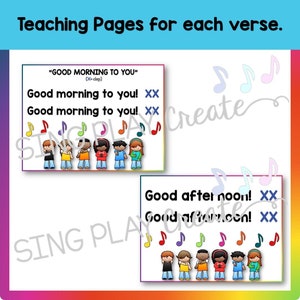 Music Class Hello Song: good Morning to You afternoon Elementary Music ...
