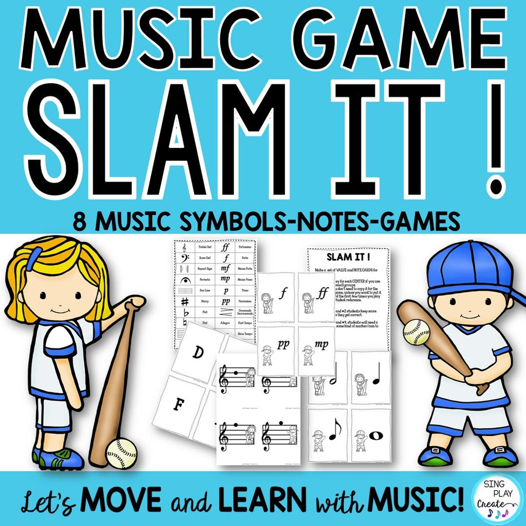 Music Theory Game slam It Notes on the Staff - Etsy Canada