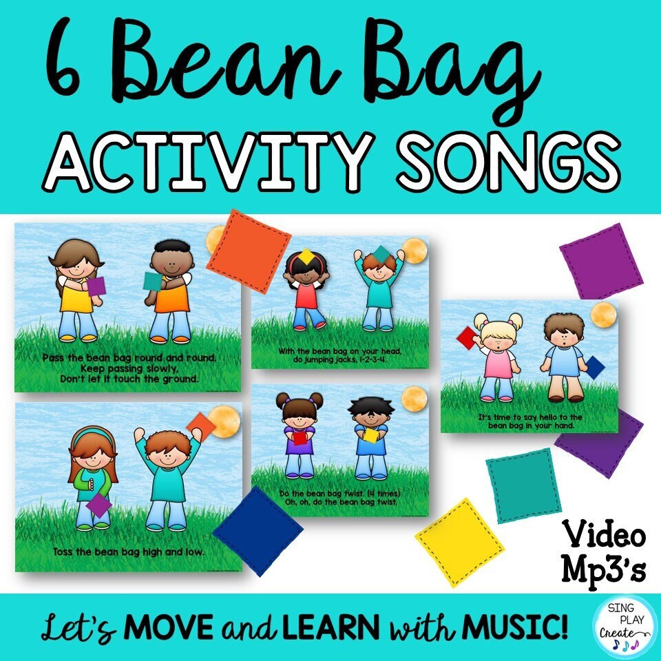 Bean Bag Activity Songs and Games for Brain Breaks, Team Building ...