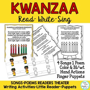 Kwanzaa Literacy Songs, Poems, Readers Theater or Music Program ...