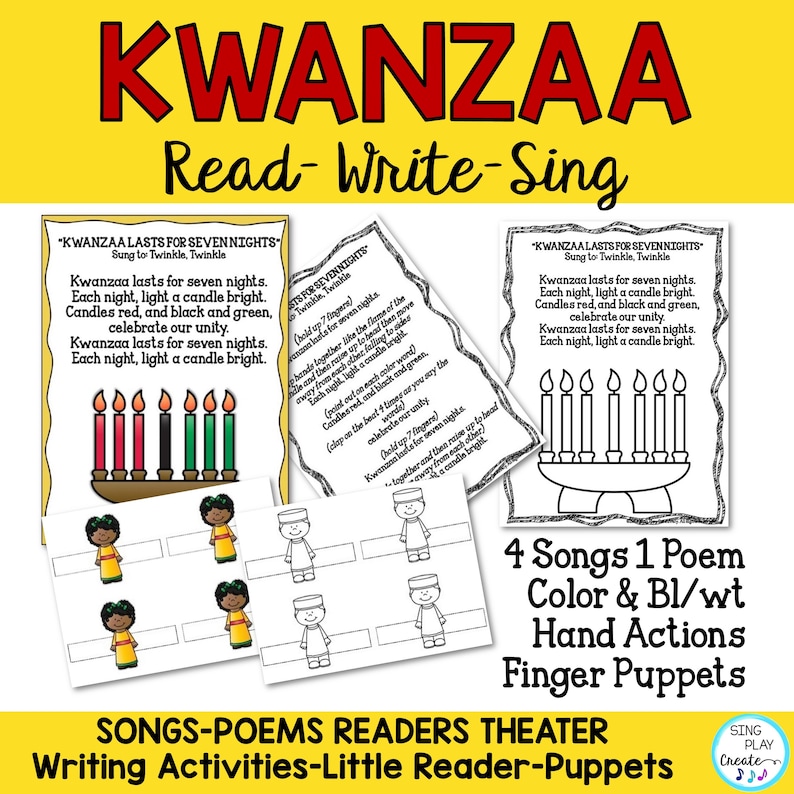 Kwanzaa Literacy Songs, Poems, Readers Theater or Music Program ...