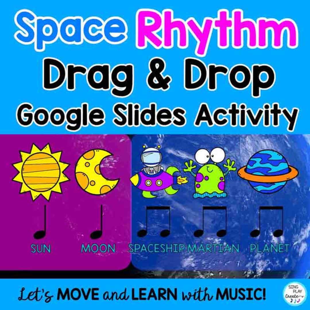 Rhythm Google Slides Drag and Drop Activity quarter and Eighth Notes ...