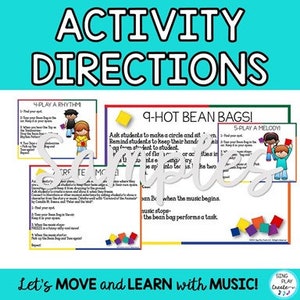 Bean Bag Activities and Games: Music, PE, Classroom Community, Bean Bag ...