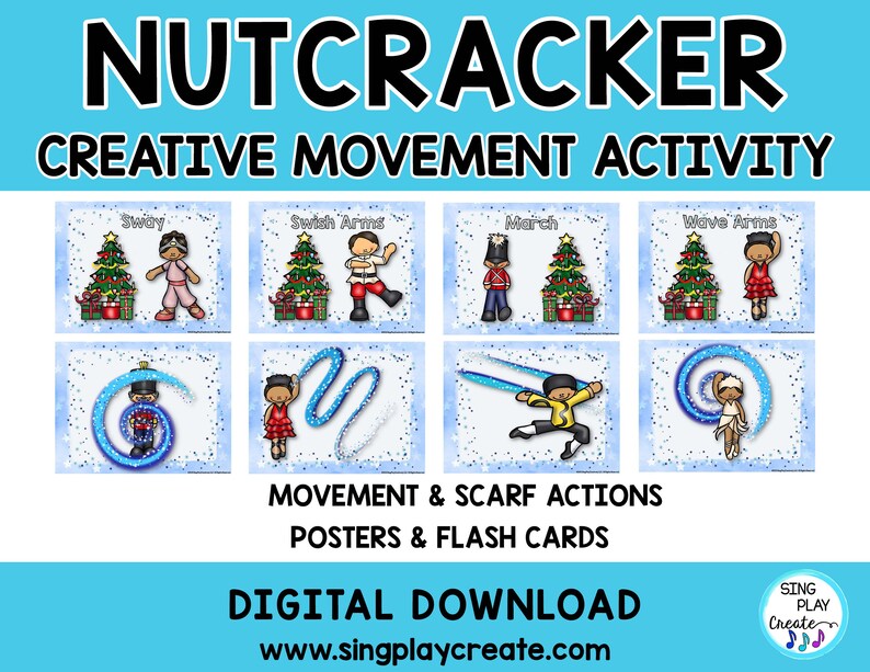 Nutcracker Creative Movement and Scarf Activity Brain Breaks - Etsy