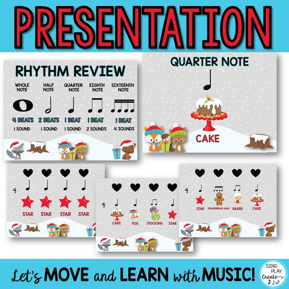 Holiday Rhythm Activities Mixed Levels: Lessons and Materials - Etsy