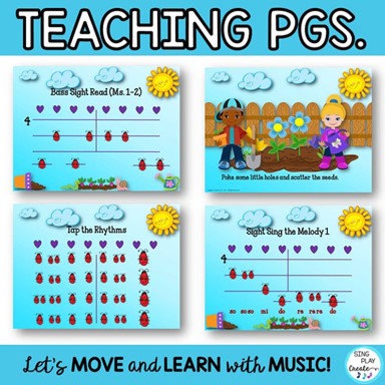 Orff Game Song: let's Plant a Garden Kodaly, Orff , Science, Music ...