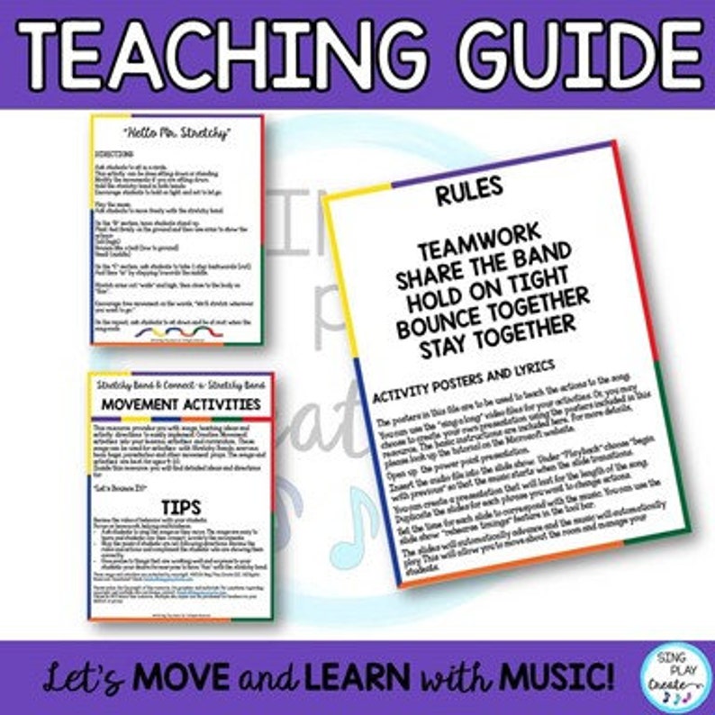 Stretchy Band Movement Activity Song hello Mr. Stretchy Music, PE ...