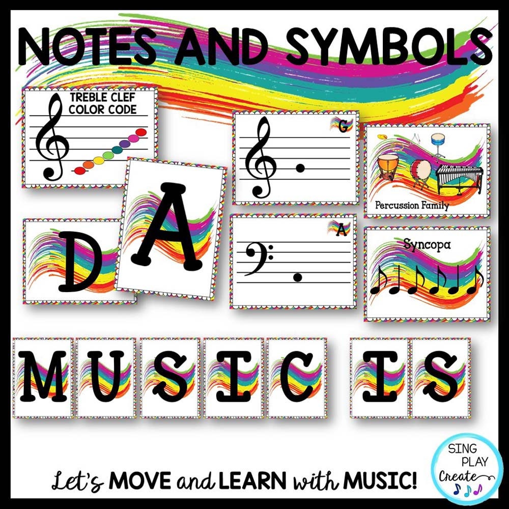 Music Classroom Decor: Music Room Rules, Music Standards, Music Notes ...