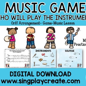 Instrument Game Song Orff & Kodaly Music Lesson: who Will Play the ...