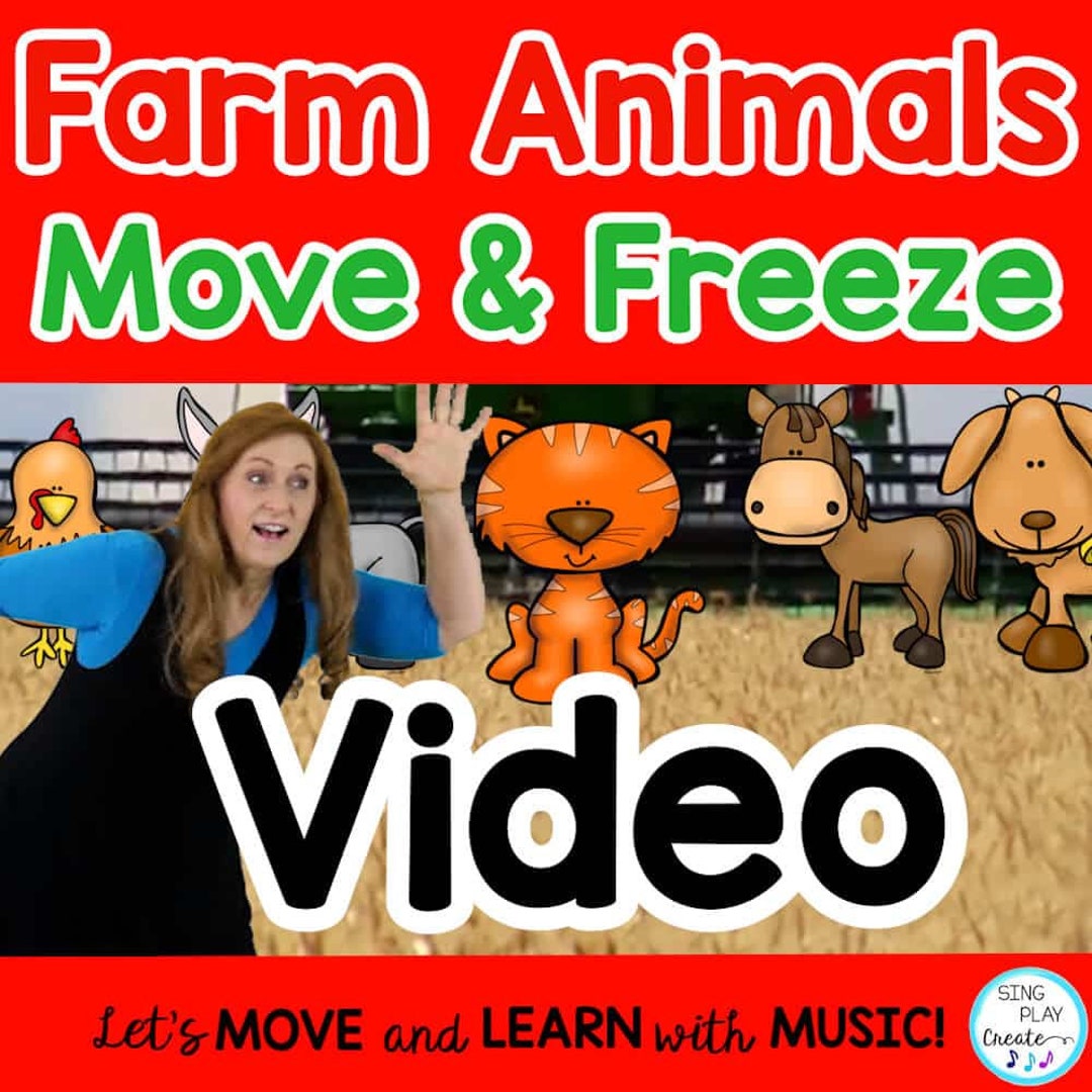 Farm Animal Run Exercise for Kids, Brain Break, P.E. Indoor Workout ...