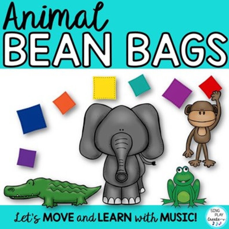 Bean Bag Animal Activities Animal Theme: Music, PE, Preschool and ...