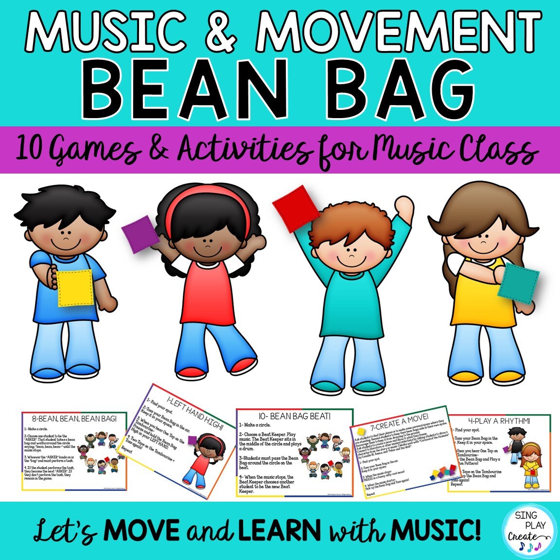 Bean Bag Activities and Games: Music, PE, Classroom Community, Bean Bag ...