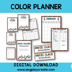 Music Teacher Basic Planner for Lessons, Concerts,day-week-quarter-year ...