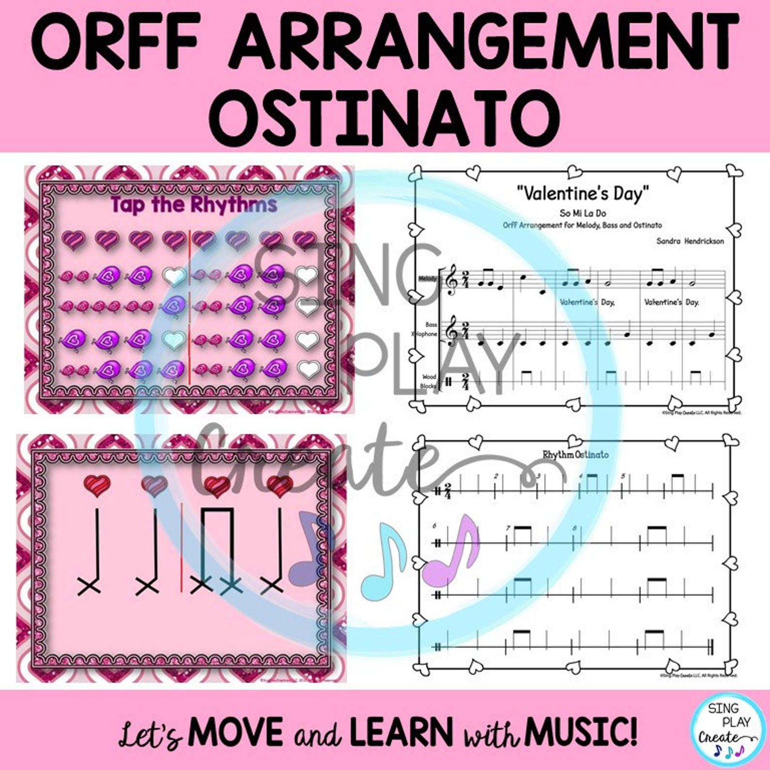 Valentine's Day Music Lesson: valentine's Day Kodaly, Orff, Mp3 Tracks ...