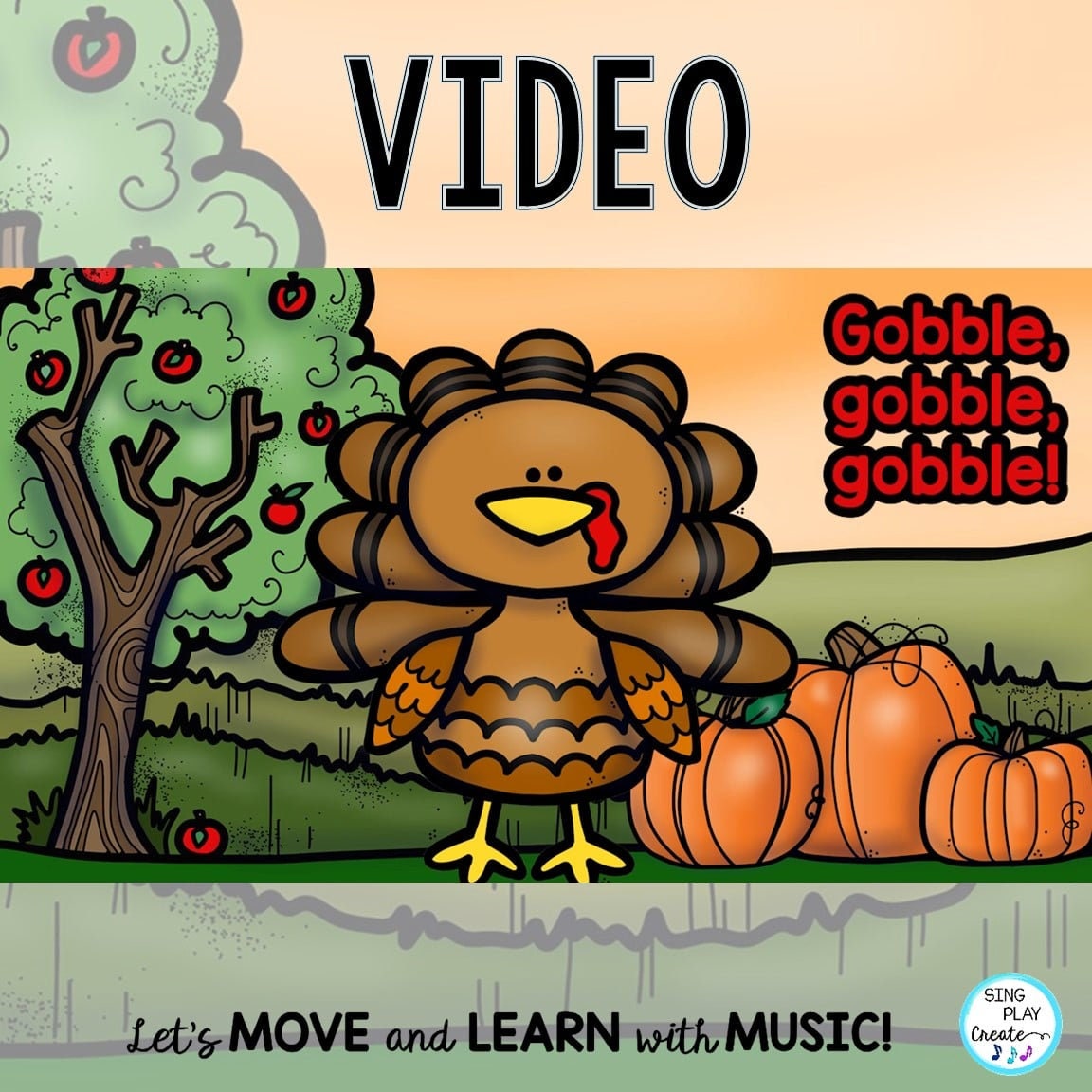 Thanksgiving Action Song: where's the Turkey Literacy Activities, Video ...