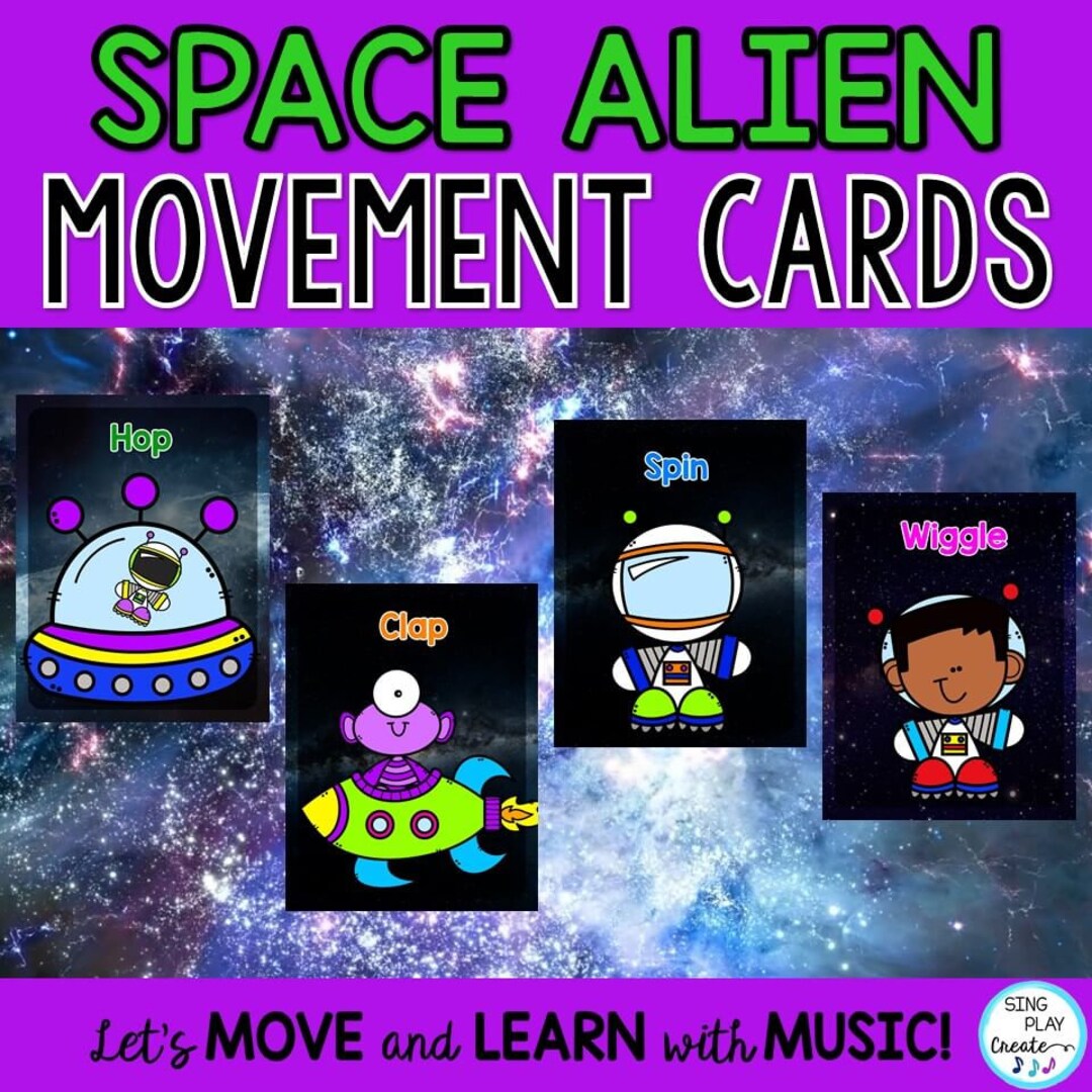 Space Alien Movement Action Cards, Brain Break Activity, Transitions - Etsy