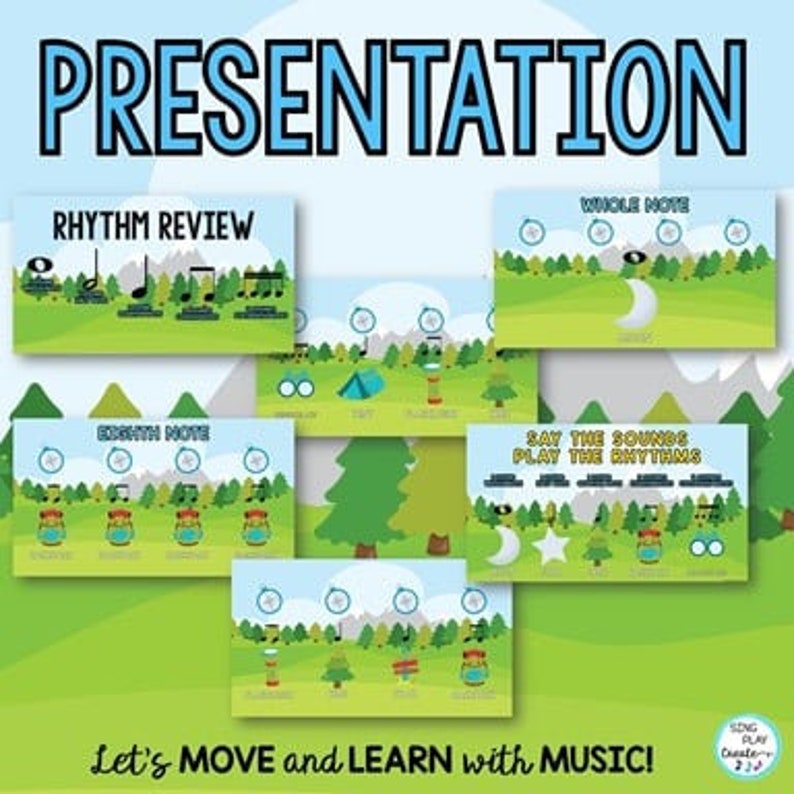 Camping Rhythm Activities Mixed Levels: Lessons and Materials - Etsy