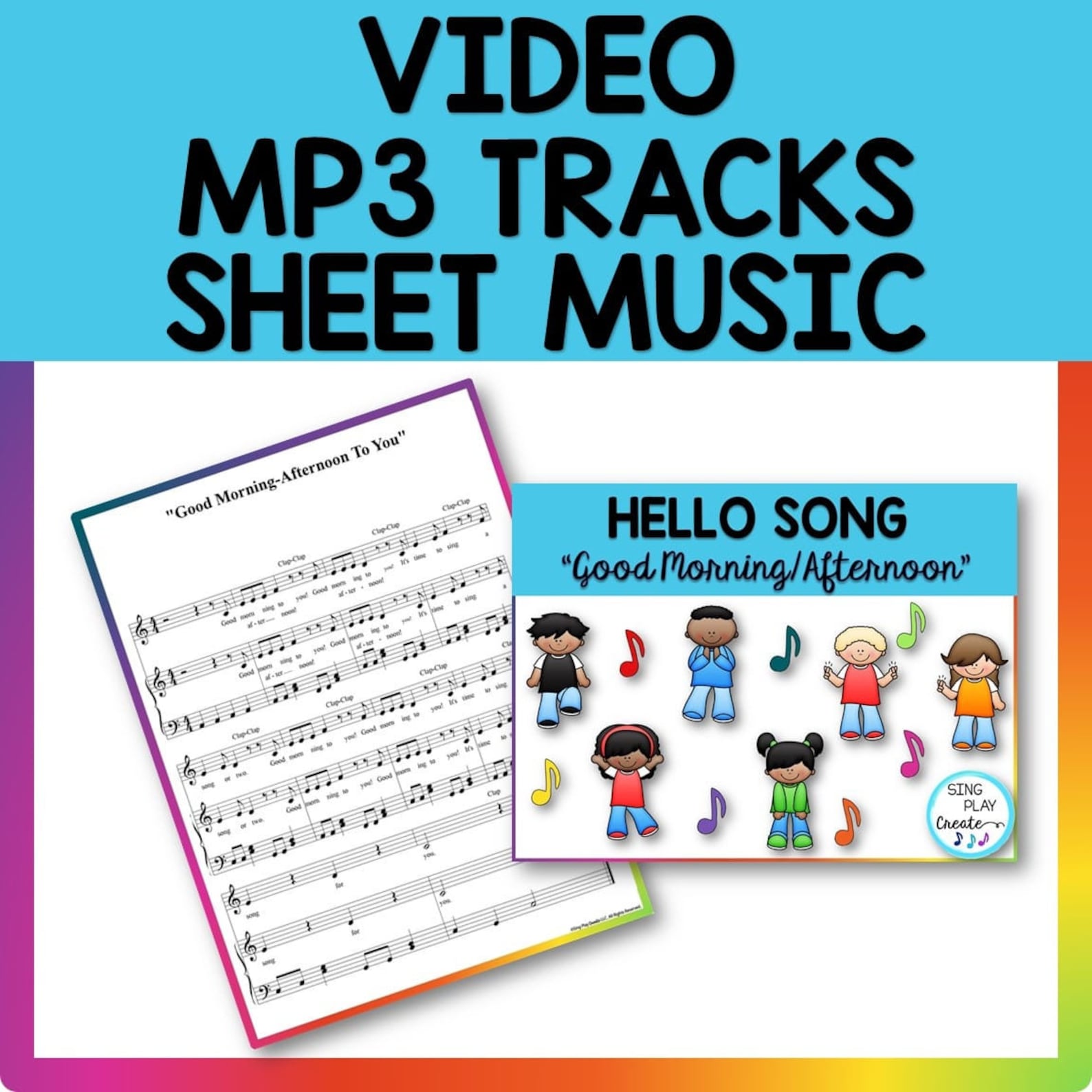 Music Class Hello Song: good Morning to You afternoon Elementary Music ...