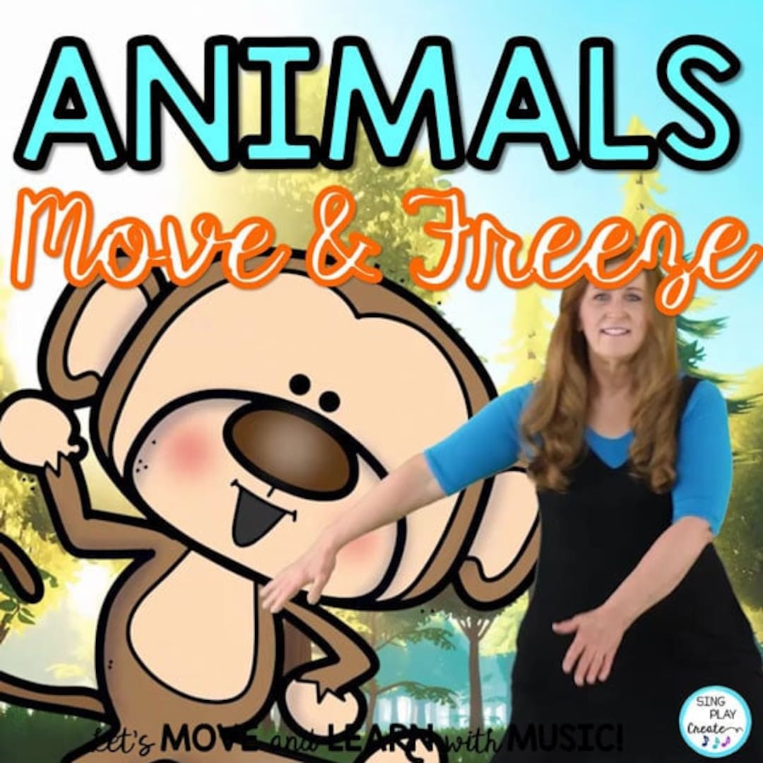 Animals Move and Freeze Dance, Brain Break, P.E. Exercise, Movement ...