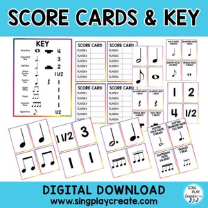 Music Game flip It Slap It Match It Music Notes, Music Symbols, Piano ...
