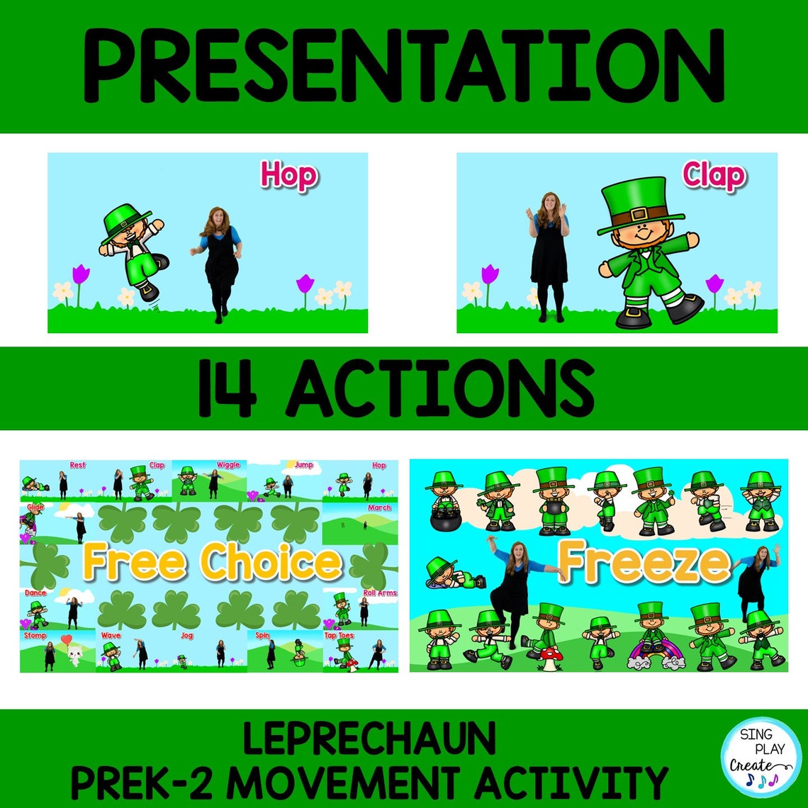 St. Patrick's Day FREEZE DANCE, Brain Break, Movement Activity ...