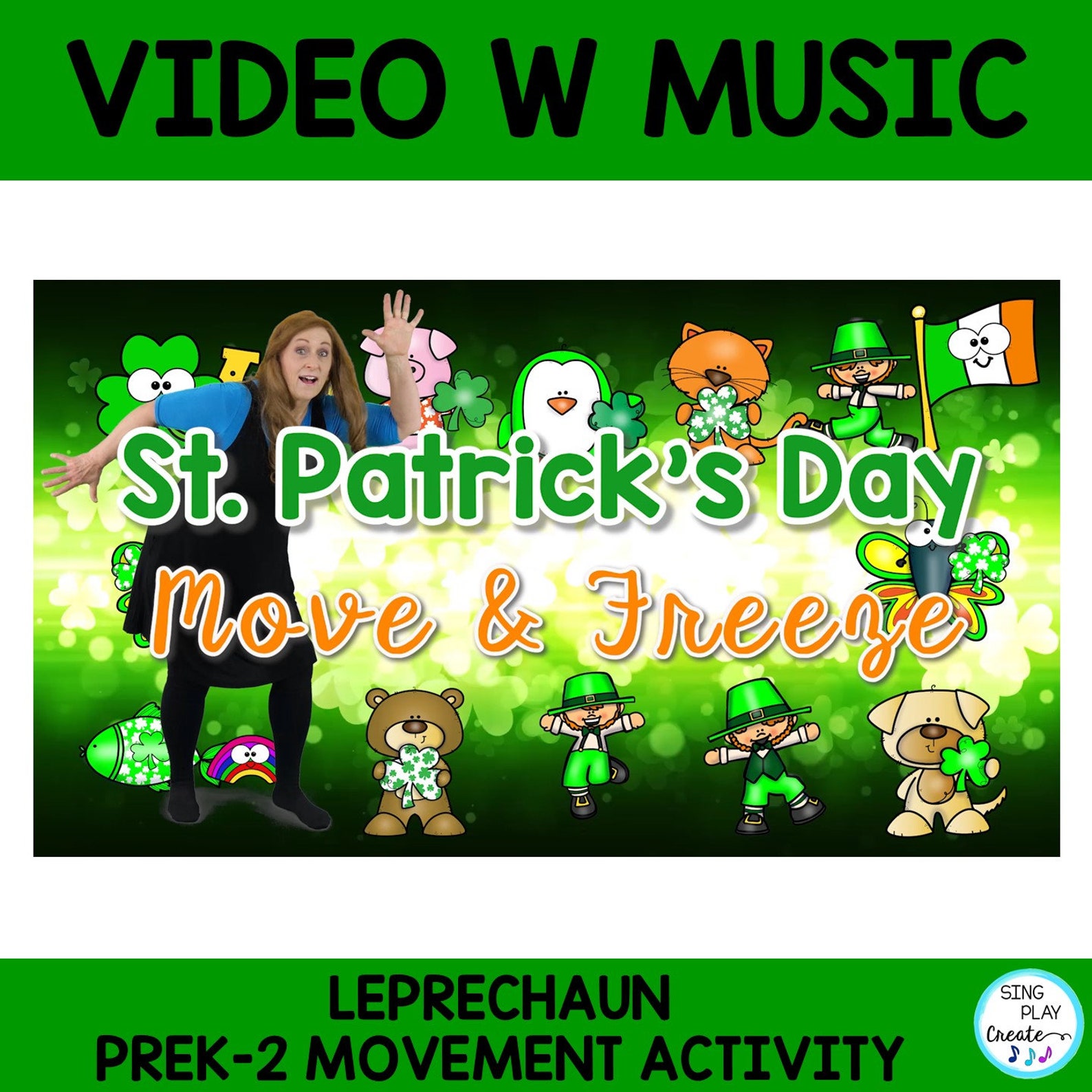 St. Patrick's Day FREEZE DANCE, Brain Break, Movement Activity ...