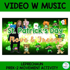 St. Patrick's Day FREEZE DANCE, Brain Break, Movement Activity ...