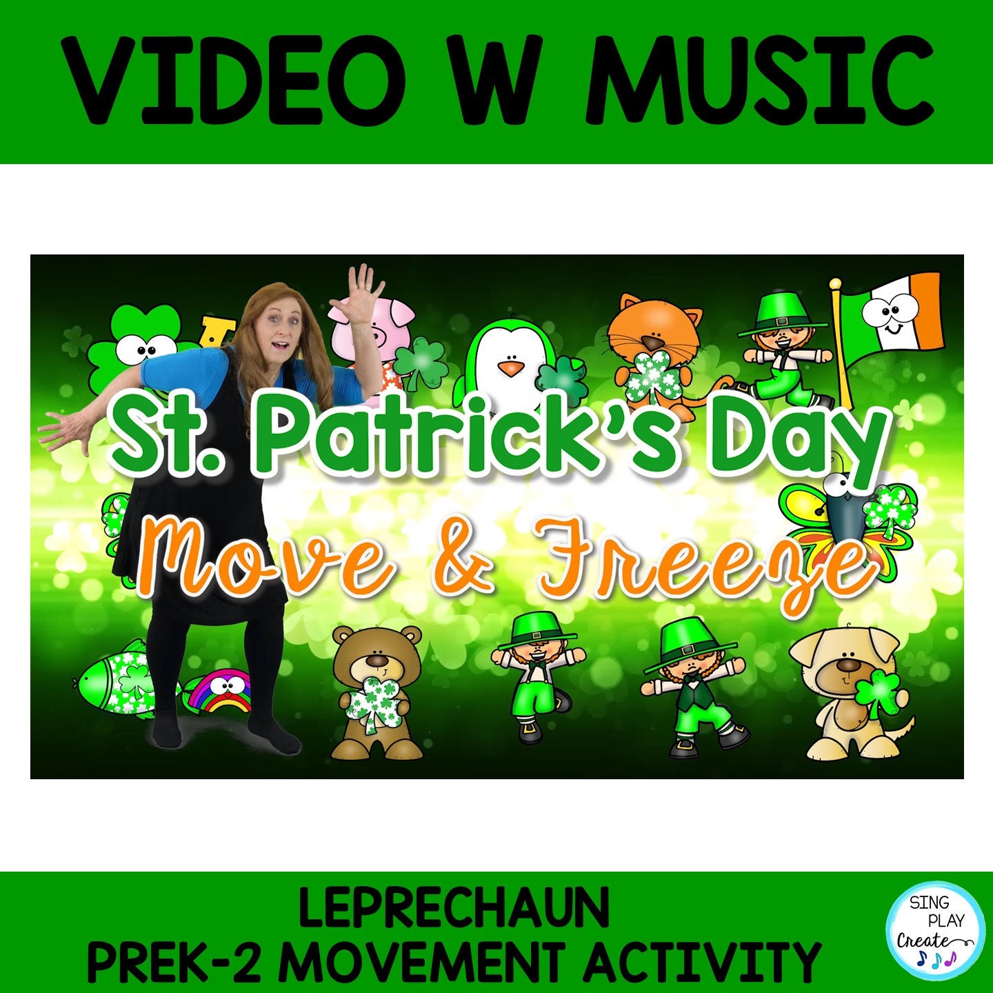 St. Patrick's Day FREEZE DANCE, Brain Break, Movement Activity ...