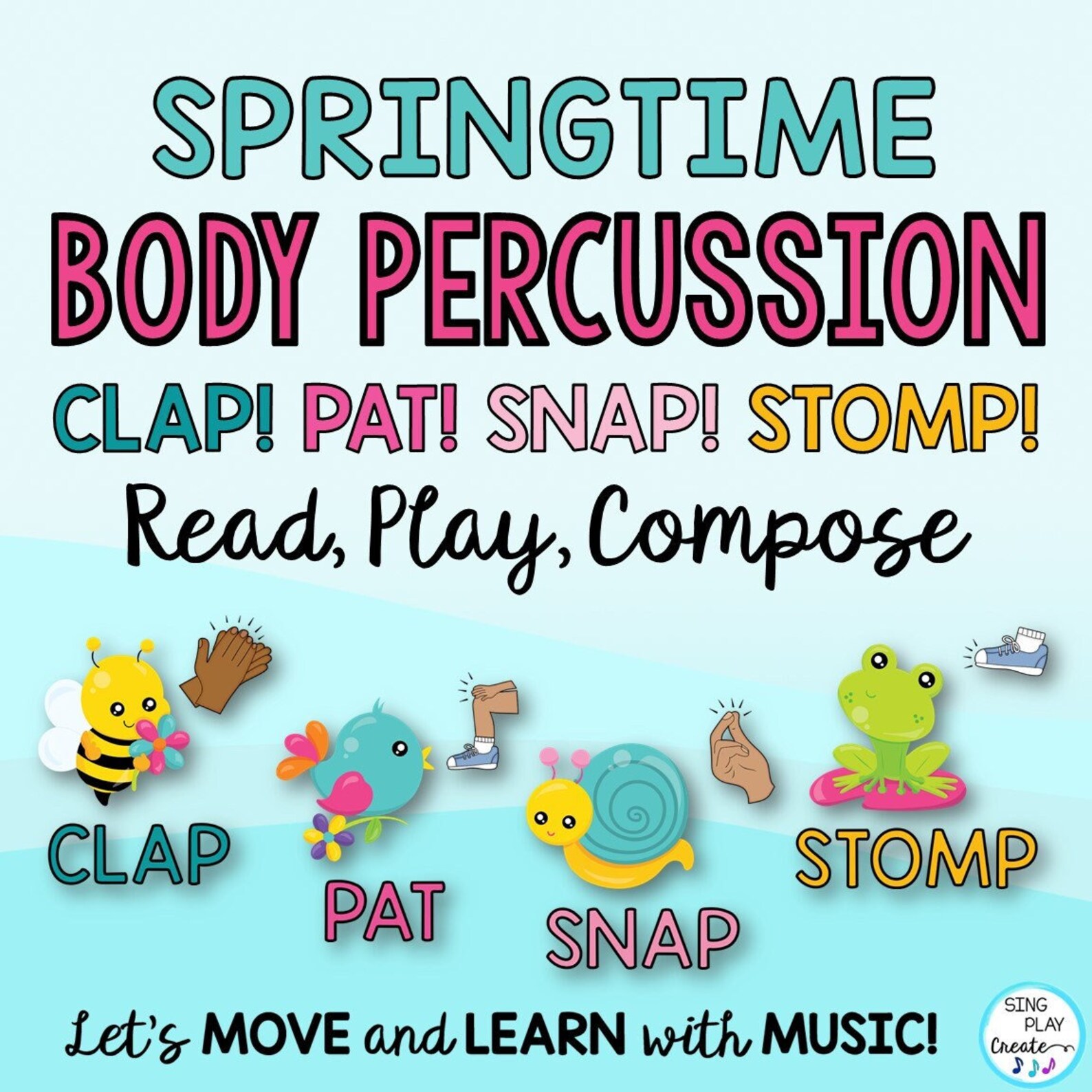 Spring Body Percussion Activities: Play Along Video - Etsy