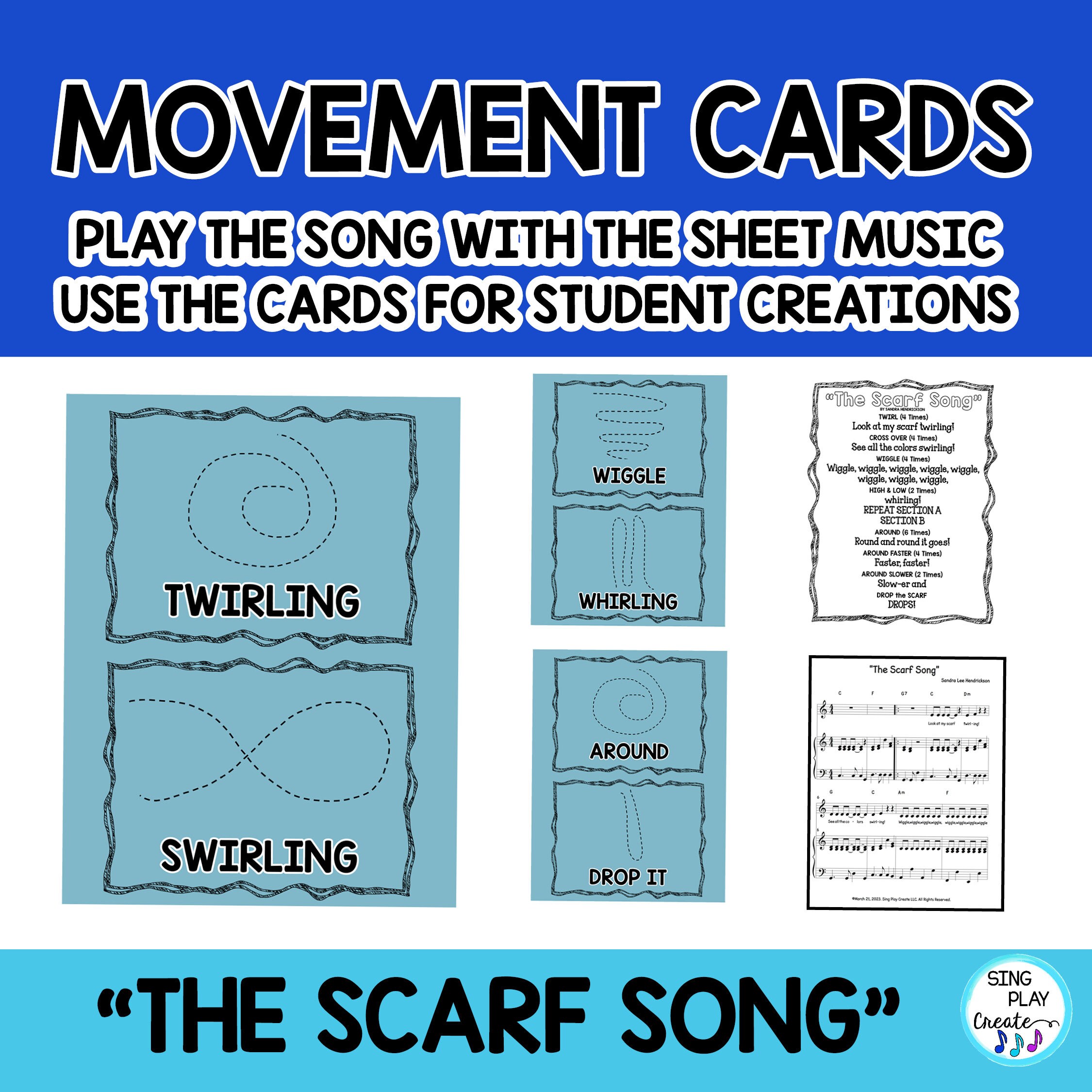 Scarf Movement Song Activity: the Scarf Song Preschool Music, Toddler ...