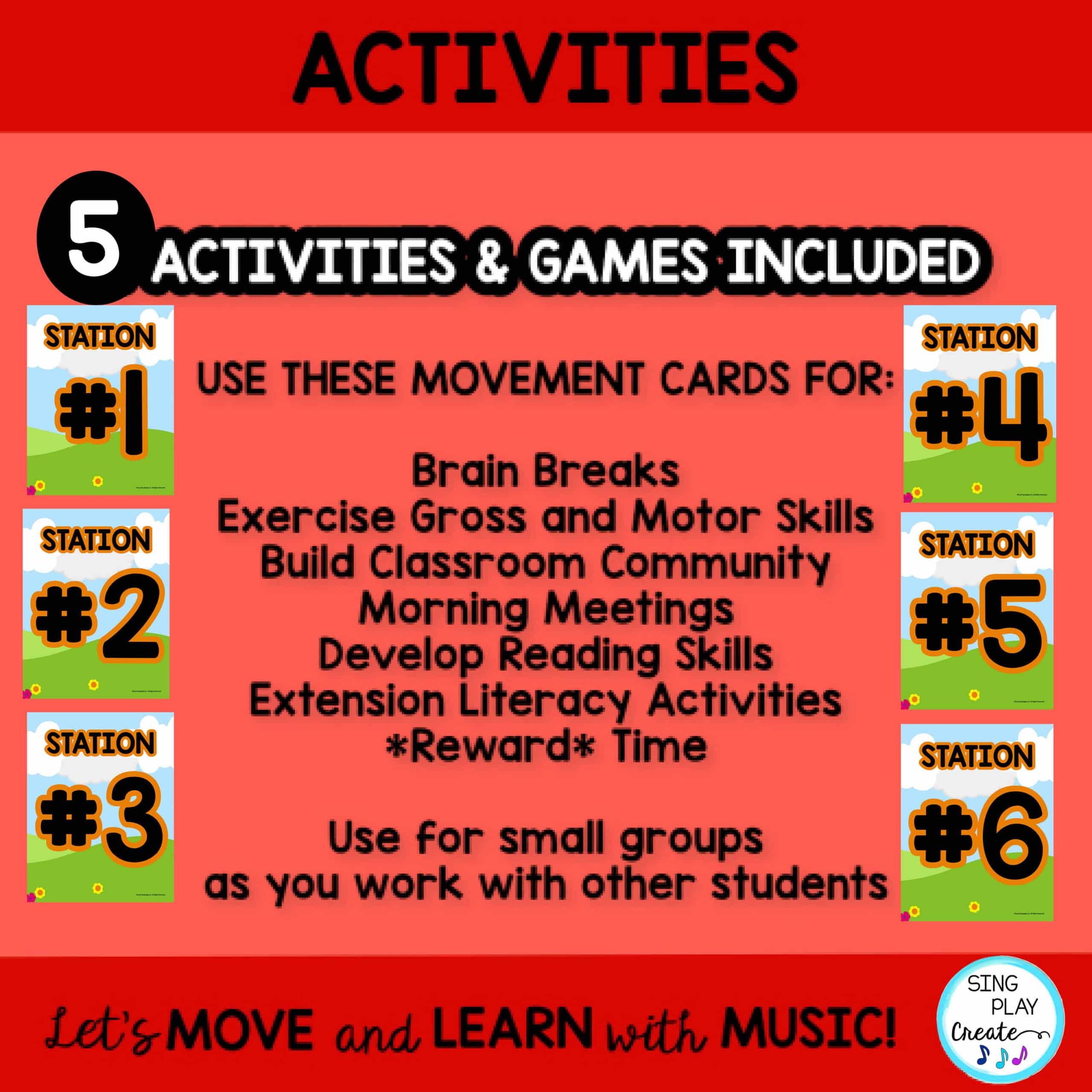 Farm Animal Run Exercise for Kids, Brain Break, P.E. Movement Cards and ...