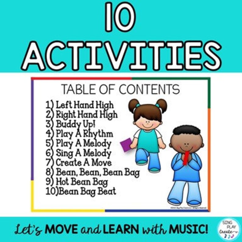 Bean Bag Activities and Games: Music, PE, Classroom Community - Etsy