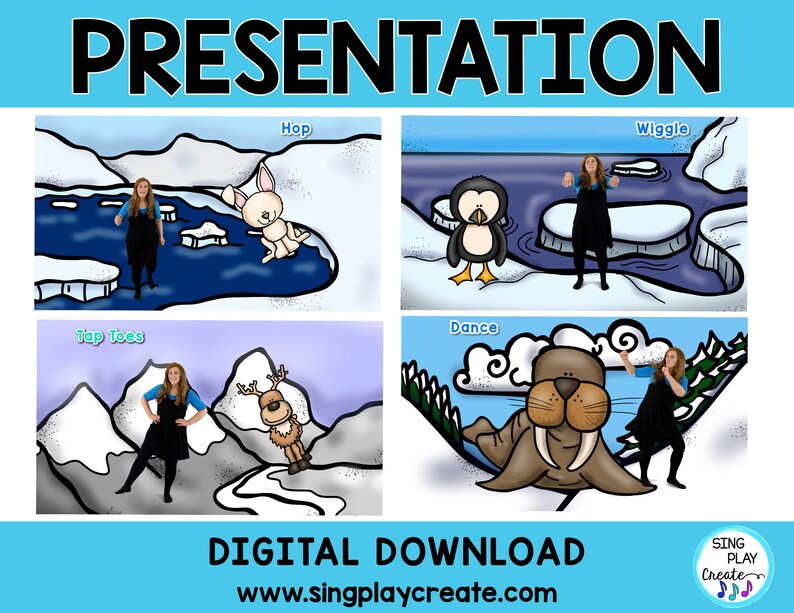 Arctic Animal Freeze Dance, Brain Break, P.E. Exercise, Movement ...