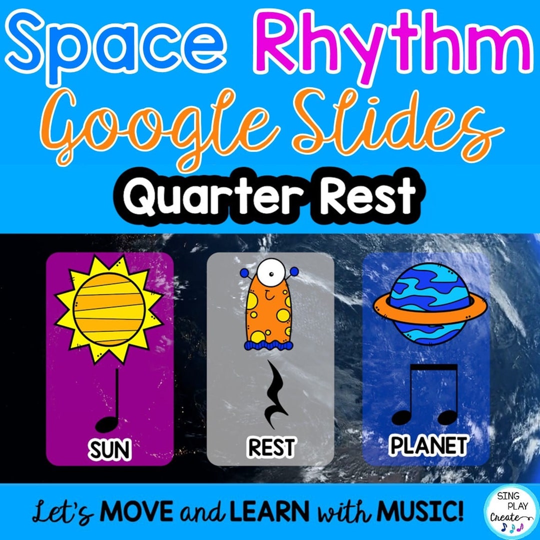 Rhythm Google Slides Drag and Drop Activity: level 1 Quarter Rest Space ...