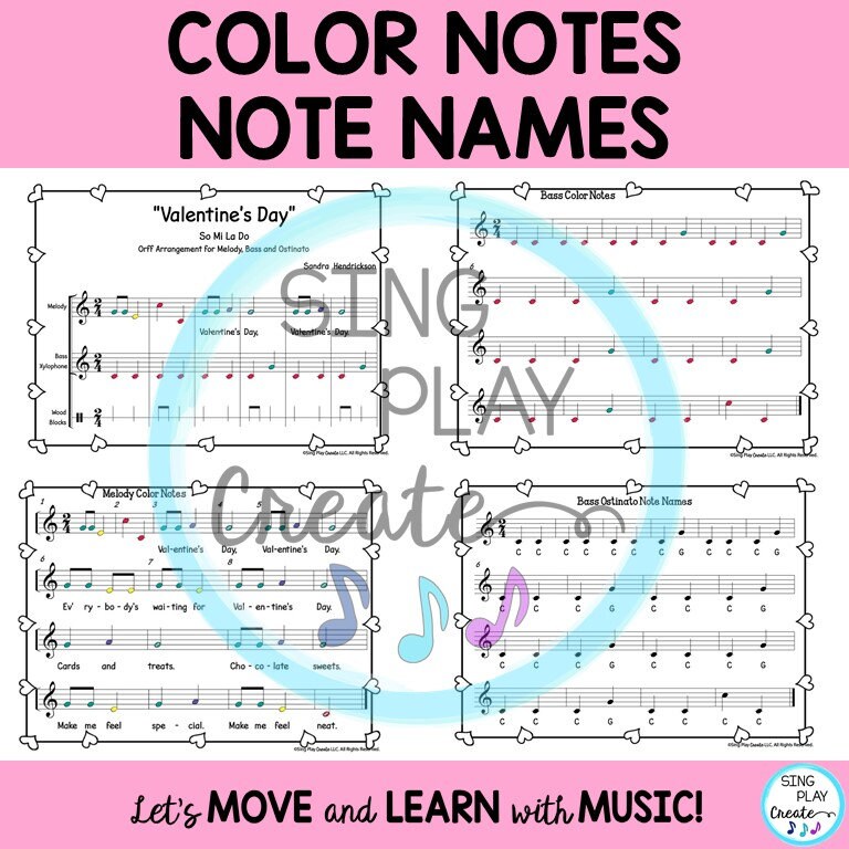 Valentine's Day Music Lesson: valentine's Day Kodaly, Orff, Mp3 Tracks ...