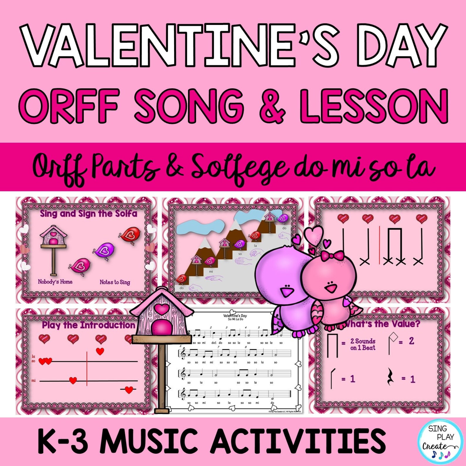 Valentine's Day Music Lesson: valentine's Day Kodaly, Orff, Mp3 Tracks ...
