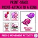 Valentine's Day Movement Task Cards, Brain Break Activity, Movement ...