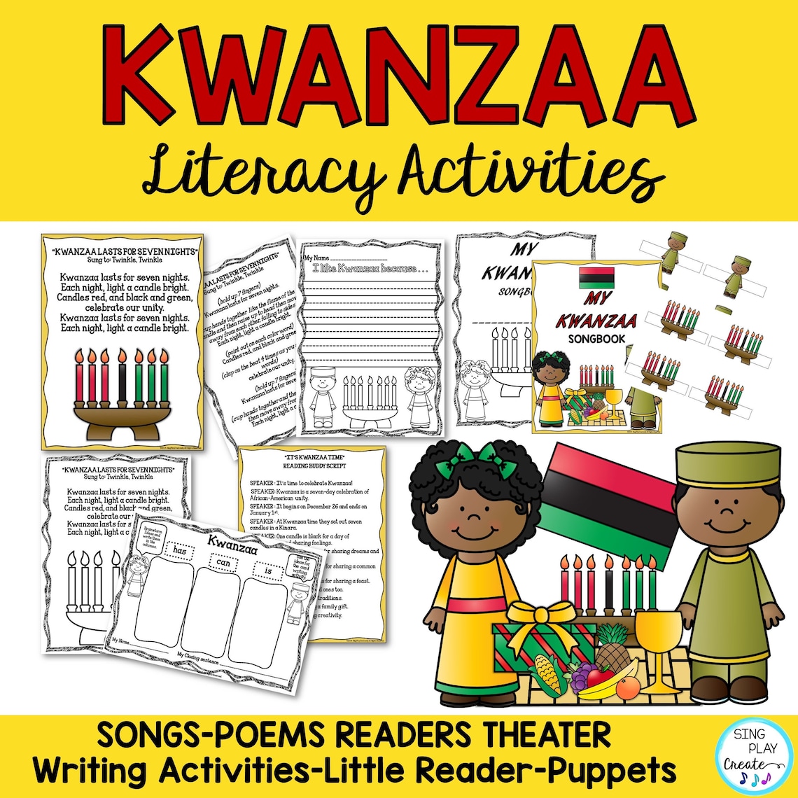 Kwanzaa Literacy Songs, Poems, Readers Theater or Music Program ...