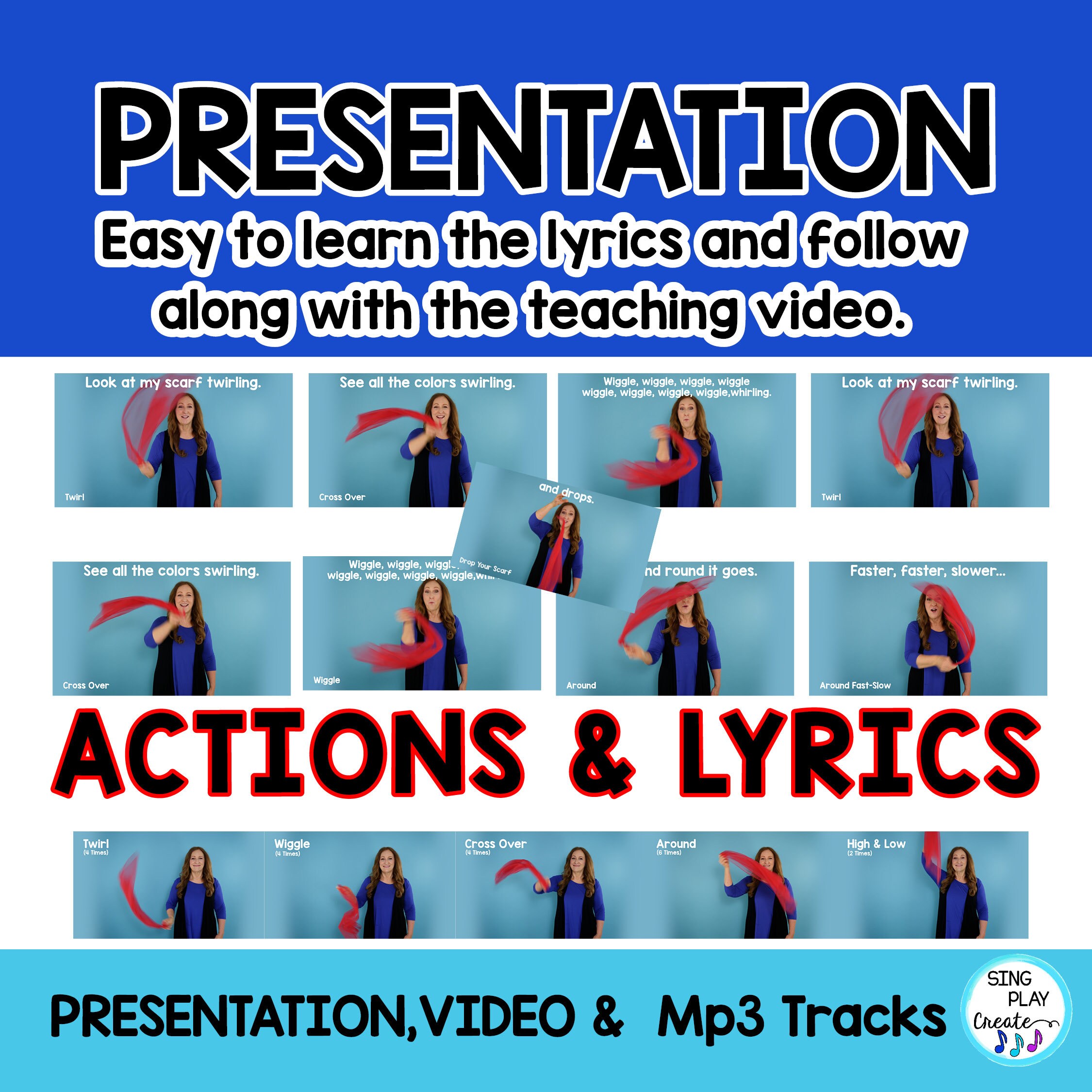 Scarf Movement Song Activity: the Scarf Song Preschool Music, Toddler ...