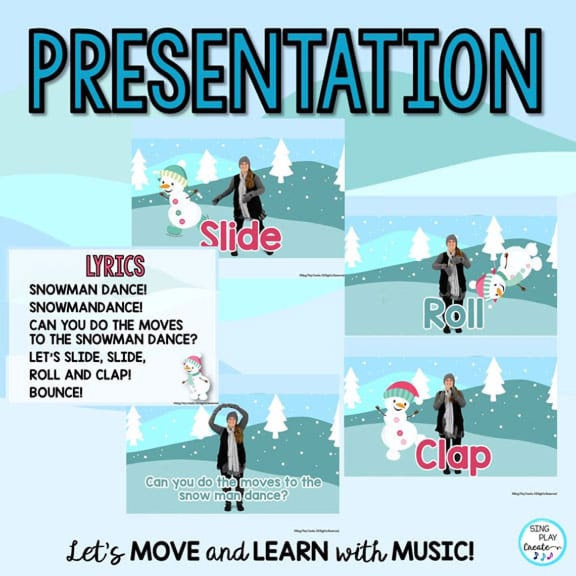 Winter snowman Dance Brain Break and Movement Activity Video, Mp3's - Etsy