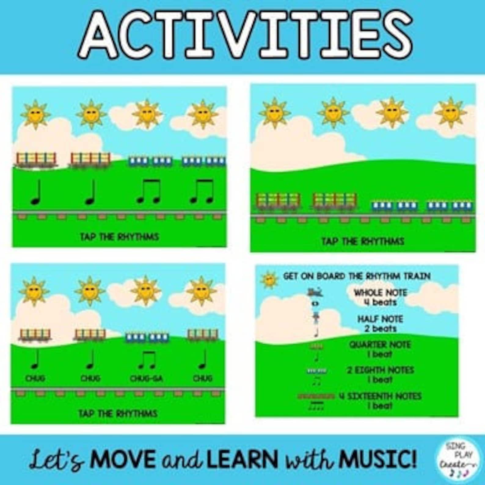 Train Rhythm Activities Mixed Levels: Google Apps, Lessons and ...