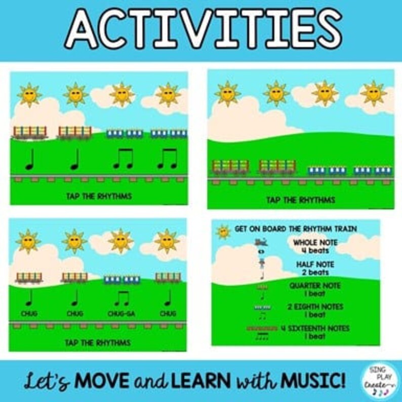 Train Rhythm Activities Mixed Levels: Google Apps, Lessons and ...