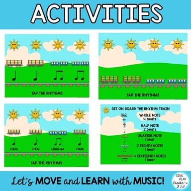 Train Rhythm Activities Mixed Levels: Google Apps, Lessons and ...