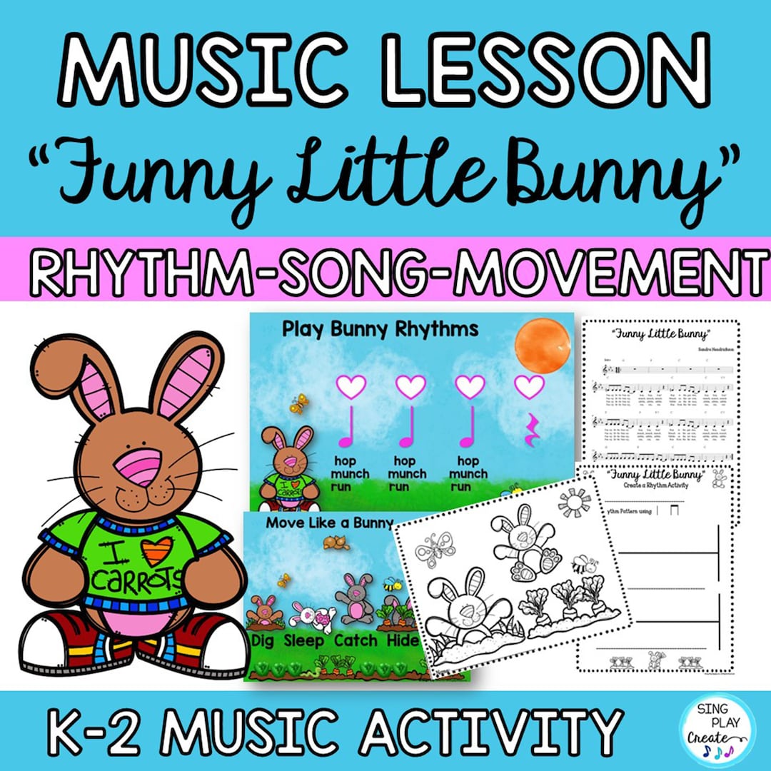 Music Lesson: funny Little Bunny Song, Rhythm, Movement, Prek ...