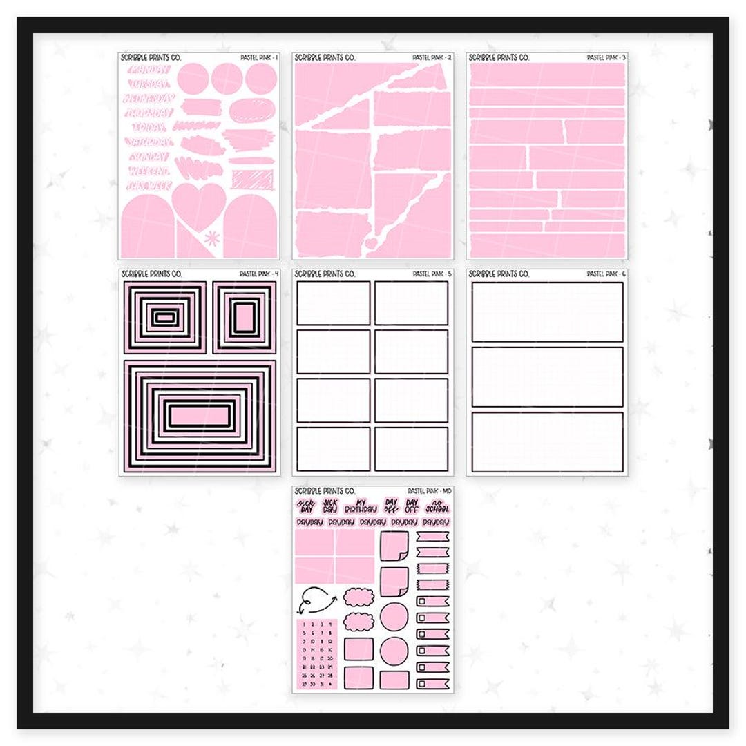Pastel Pink // Matte Journal Sticker Collection - Etsy
